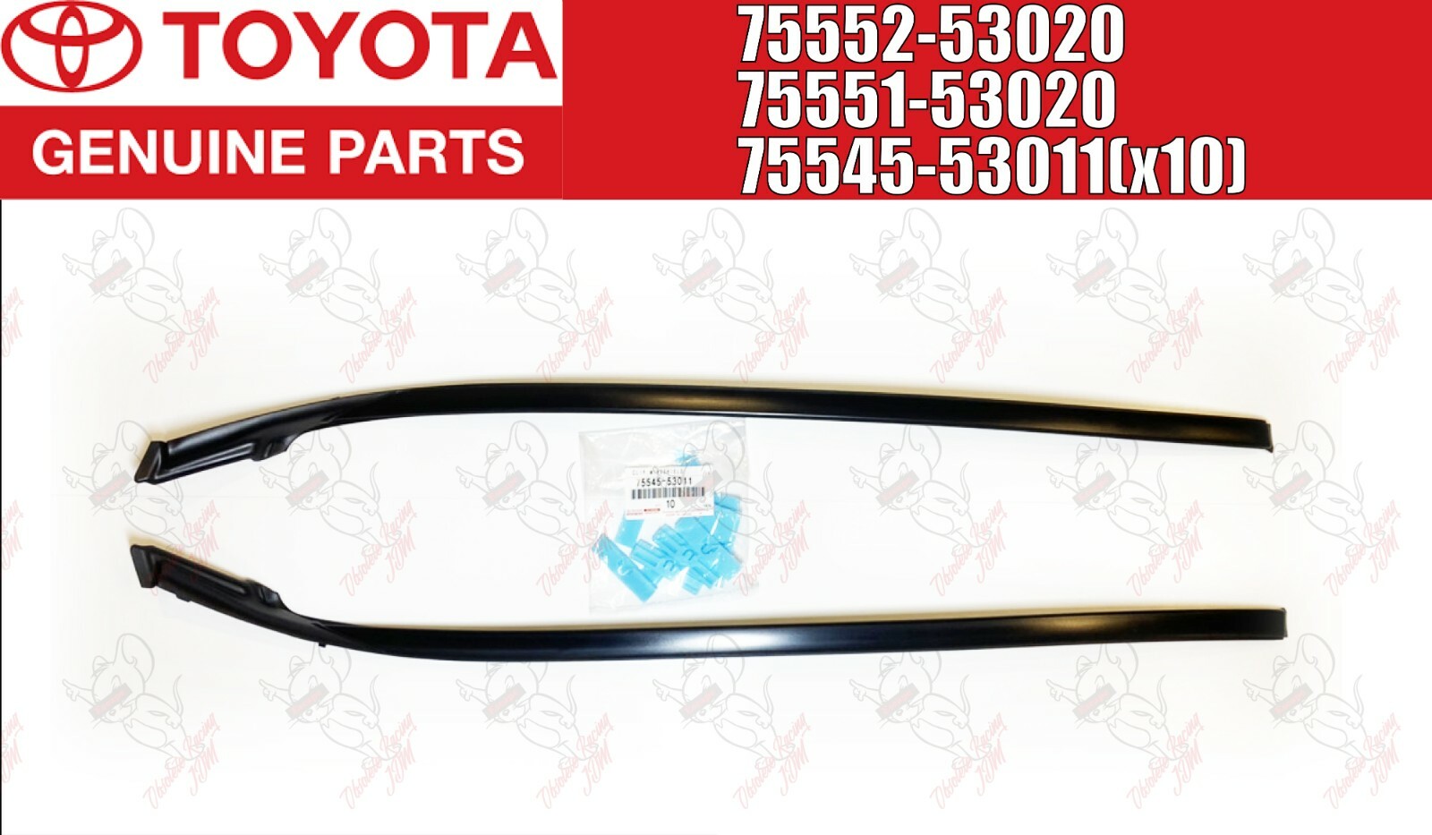 Lexus IS250 350 Genuine Front Windshield Moulding Left & Right & Clips ...