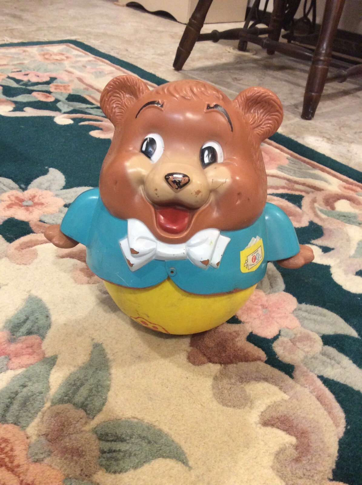 Vintage Fisher Price Teddy Bear Musical Rolly Polly Pull Toy, 1969 | eBay