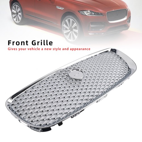 Chrome Front Bumper Grill Grille Fit JAGUAR F-PACE X761 2016-2020 F01 ...