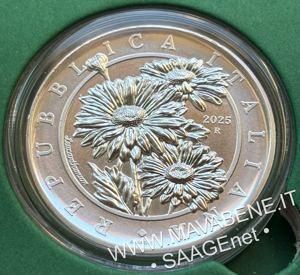 Italy 2025 Margherita Flora Coin 0.25 Euro Silver In Packaging Only ...