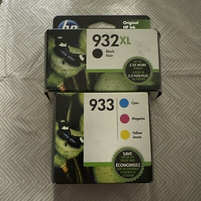 Genuine HP 932XL 933 Ink Set Black Color Cyan Yellow 932 XL 6100 6700 ...