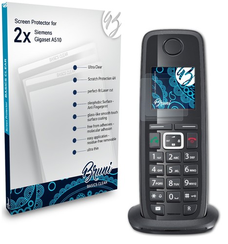 Bruni 2x Schermfolie voor Siemens Gigaset A510 Screen Protector | eBay