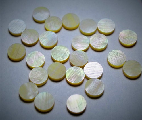 1 x 10 Pieces / GOLD Mother of Pearl Inlay Dots / Guitar Fretboard / 6 ...