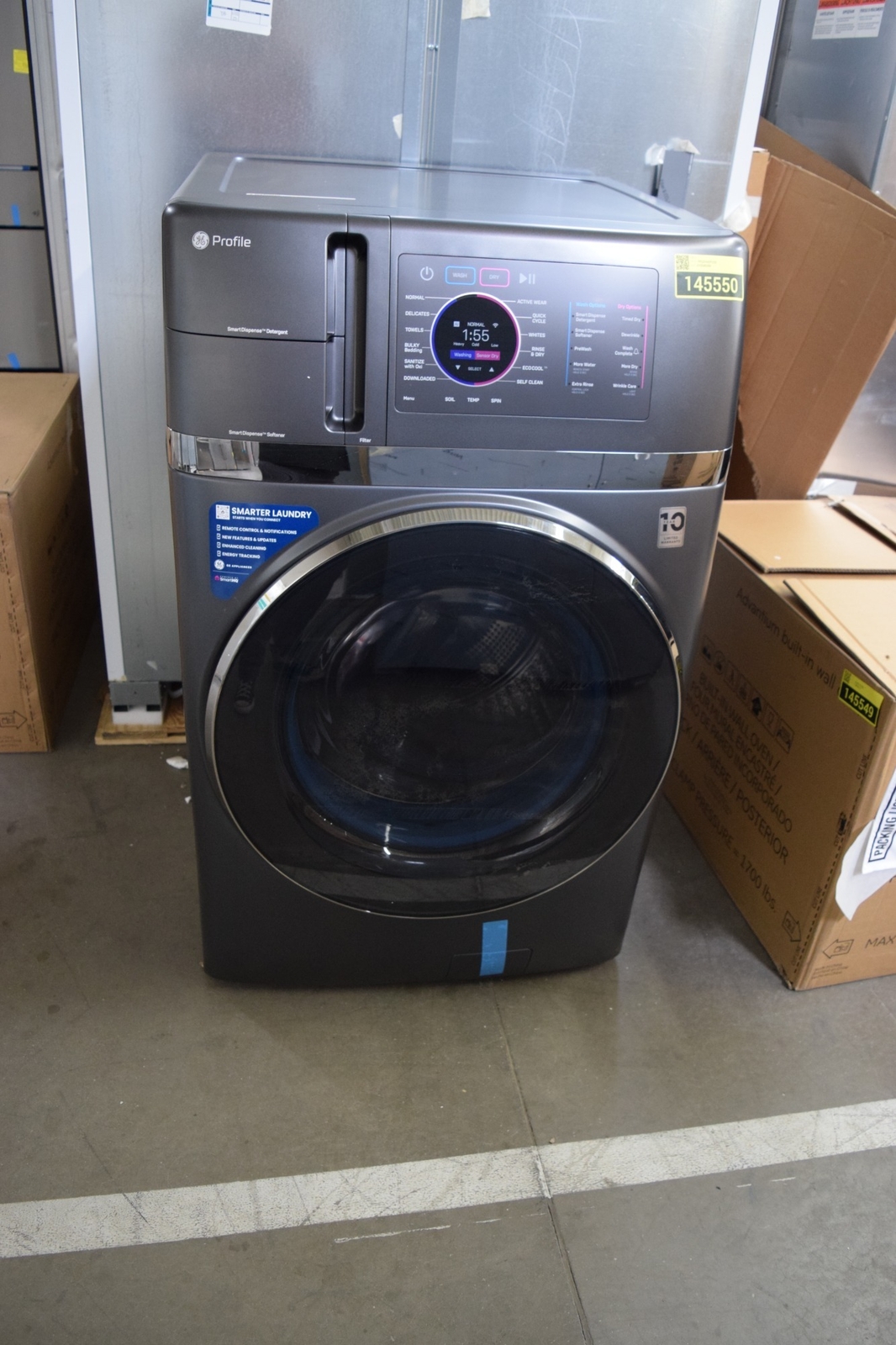 GE Profile PFQ97HSPVDS 28" Carbon Graphite Washer/Dryer Combo NOB ...