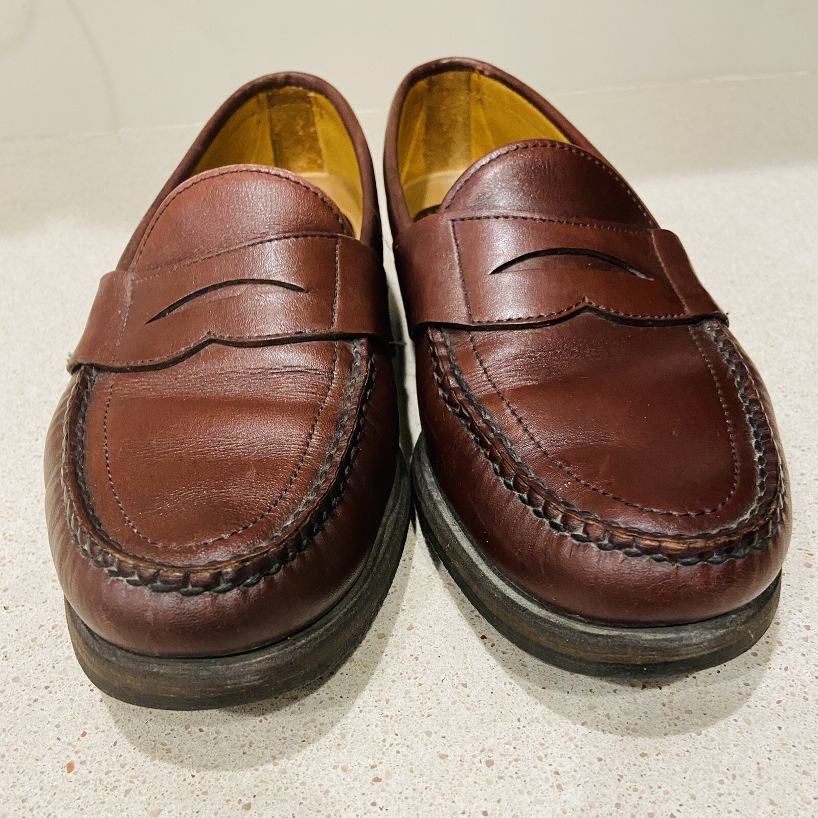 Sebago Shoes Brown Slip-On USA Leather Moc Penny Dres… - Gem