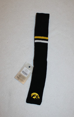 New Men Iowa Hawkeyes The Honour Society 1950's Knit Tie Black Gold ...