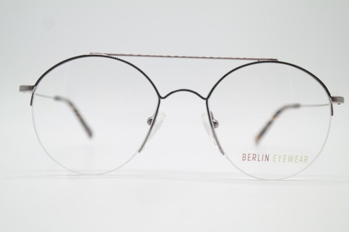 Glasses BERLIN EYEWEAR BERE147 Black Silver half Rim Frames New | eBay