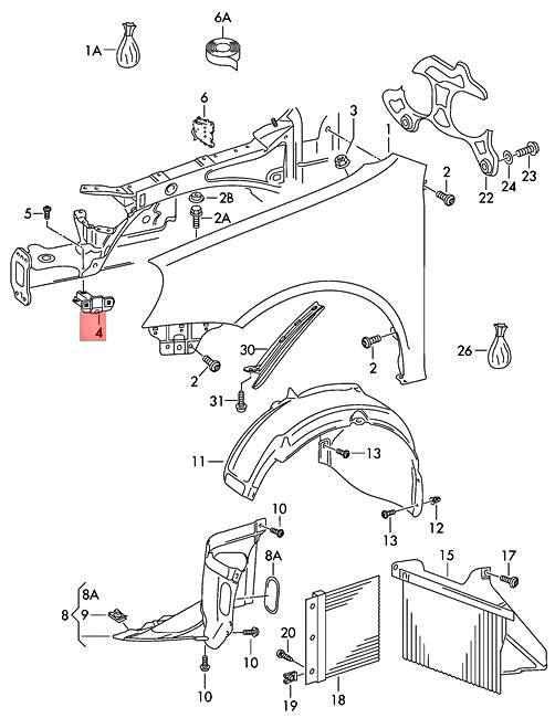 Genuine Brace right VW Golf R32 GTI Rabbit Wagon SportWagen 5K1 AJ5 ...