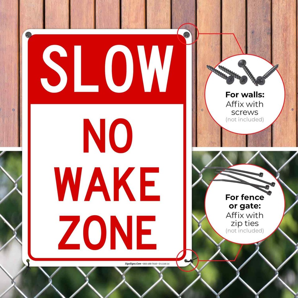 No Wake Zone Sign, | eBay