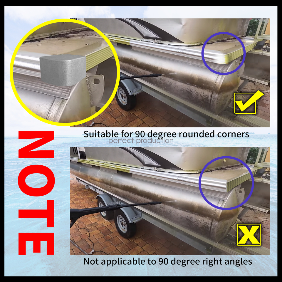 2x Pontoon Boat Aluminum Corner Cap Casting top: 4-1/16" to 4-3/16" | eBay