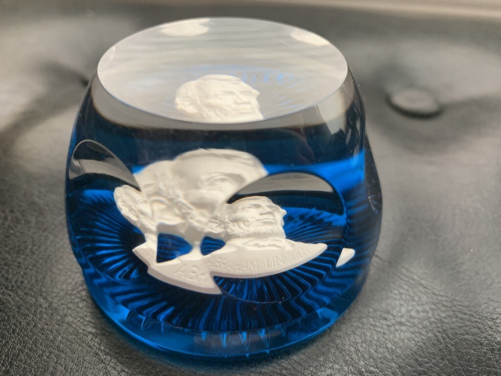 Baccarat Crystal Franklin Mint Paperweights Great Leaders Cameos 5/12 ...