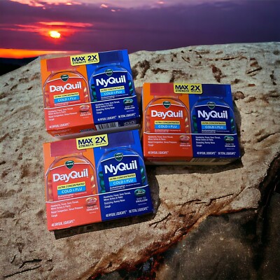 3 Vicks DayQuil NyQuil Max Strength Value Pack! 48 Day+ 48 Ny 96ea New ...