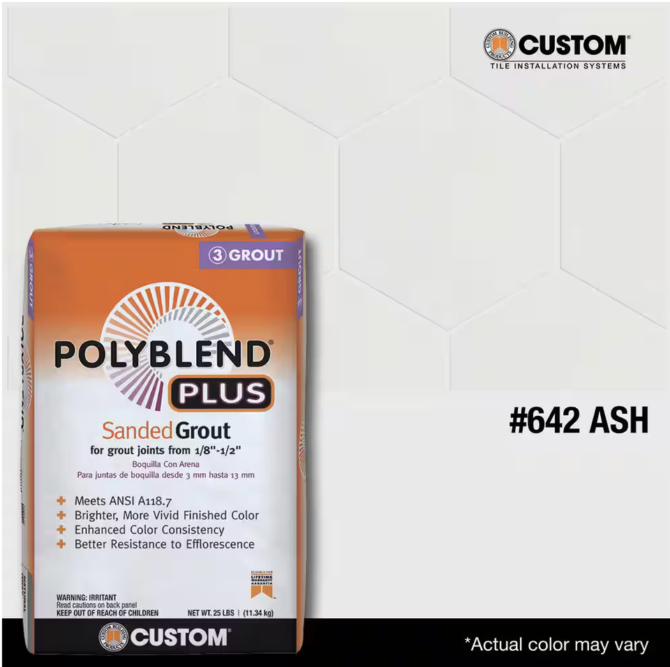 Custom Polyblend Plus Sanded Grout - 25 lbs | eBay