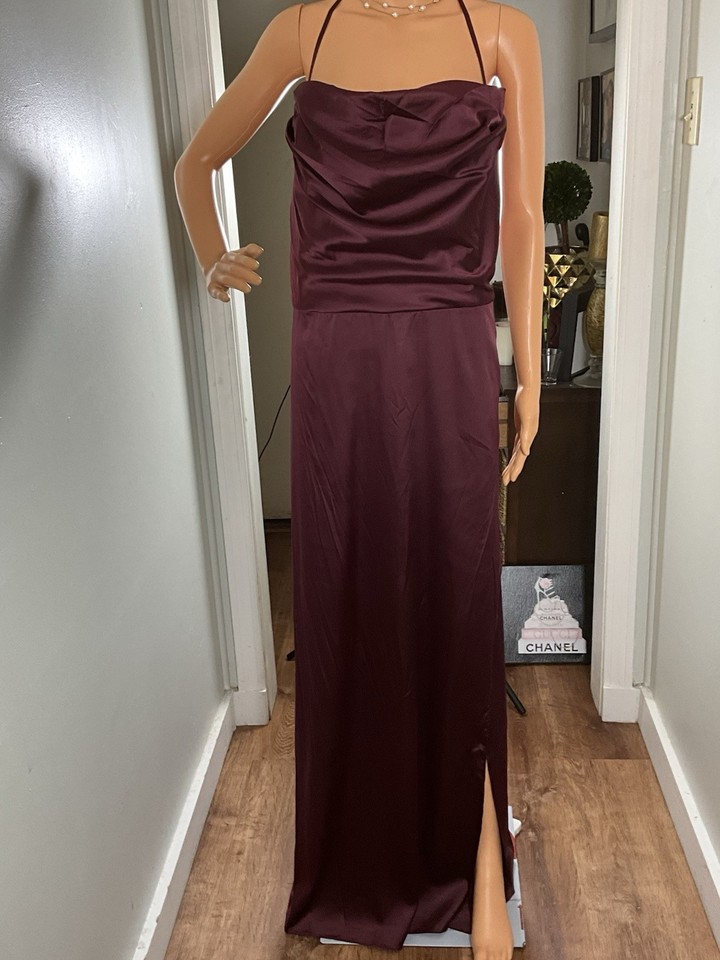 Aline Spaghetti Bridesmaids Plus Size | Chianti Color Dress, Long ...