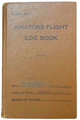 WWII Navy Squadron Two (VJ-2) 1944-45 Aviators Flight Log Book Greenlee ...
