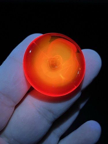 Red And White Marble Slag Eye Wash Cup UV Reactive Rosso Glass ...