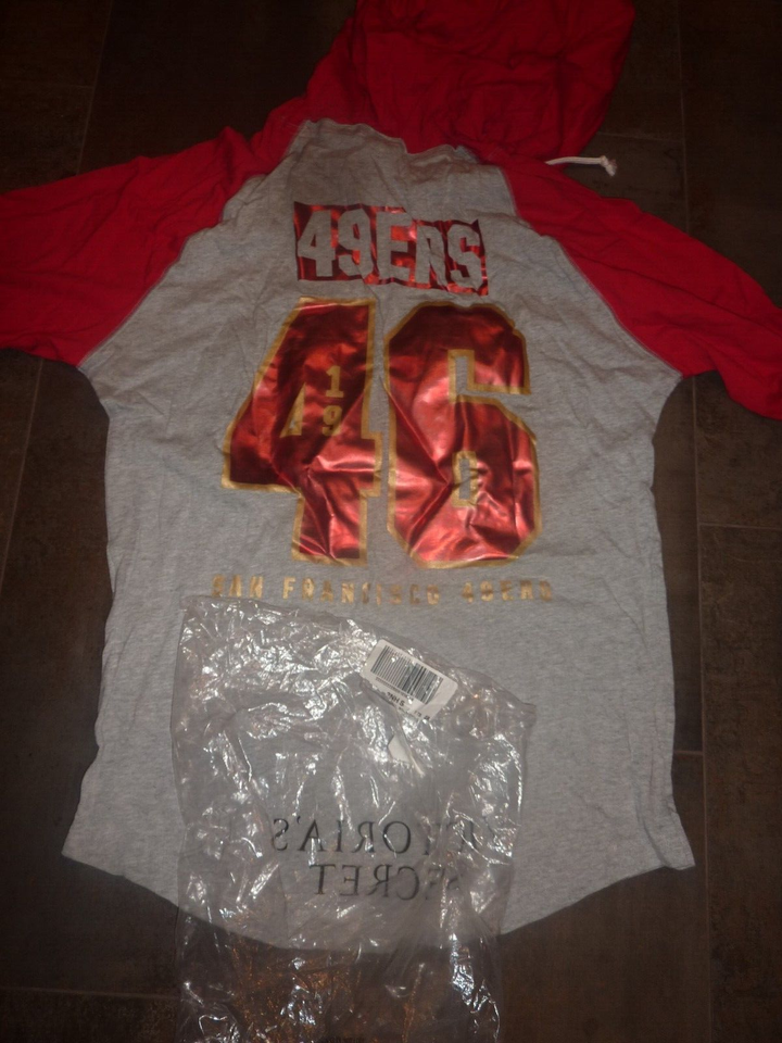 SAN FRANCISCO 49ERS NFL VERY RARE BLING VICTORIAS SECRET PINK HOODIE ...