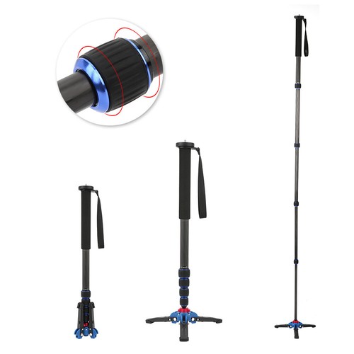 C-222+M-1 Carbon Fiber Outdoor Telescopic Monopod Tripod Mountaineering Cane Hot 7897547900817 ...