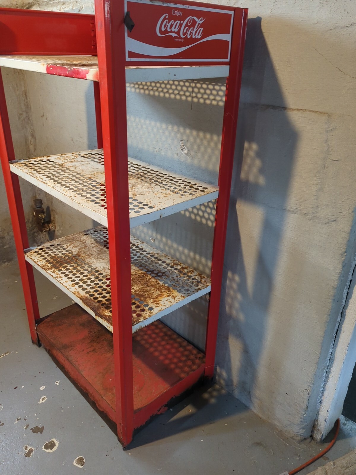 Vintage Coca Cola Coke Soda 4 Tier Shelf Store Display Metal Rack PICK ...