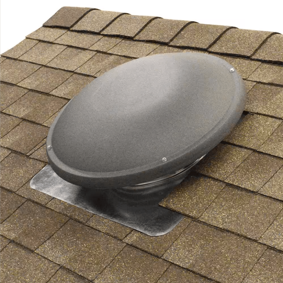 GAF Master Flow 1500 CFM Power Roof Mount Attic Fan ERV6SMWW Weathered ...