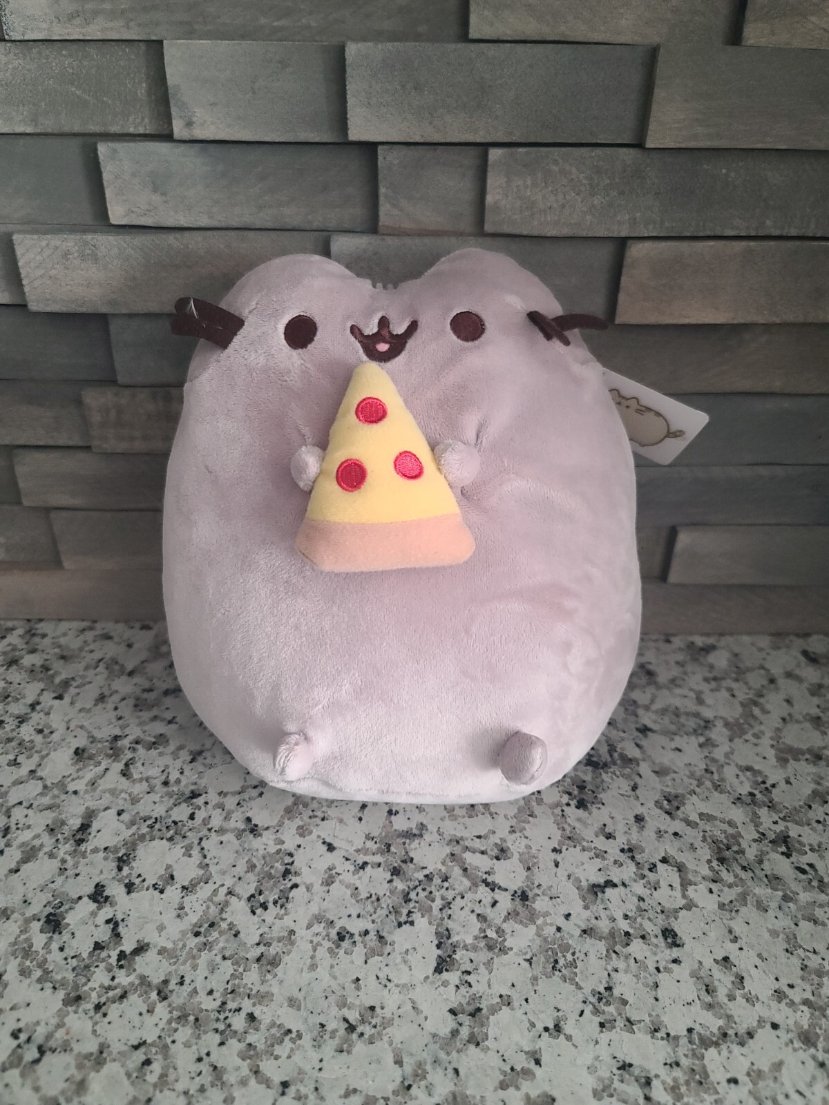 Pusheen Pizza Plush Stuffed Toy Gund Snackable 9.5 Inch Pepperoni Gray ...