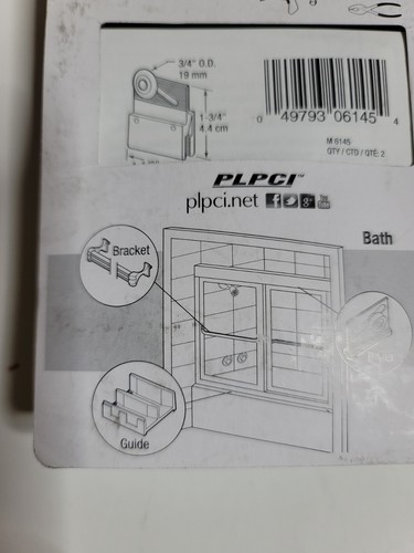 Bracket Shower Door Aluminum No M 6145 Prime Line Products 3pk for sale ...