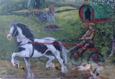 SMALL HANDMADE WOODEN GYPSY TRAVELLERS SCENE KEY RACK | eBay