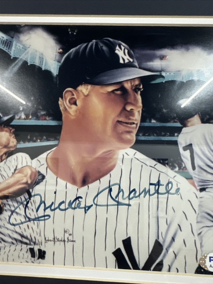 Mickey Mantle Framed Autograph Lithograph PSA Certified Yankees ...