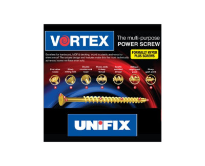 Vortex Multi Purpose Power Screws Woodscrews Dble Countersunk All Sizes ...