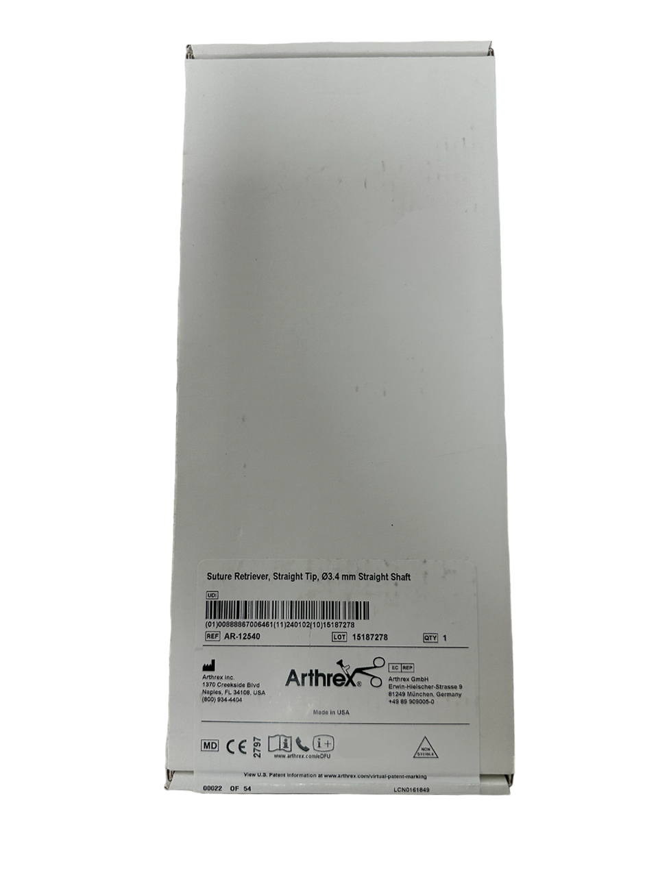 Arthrex AR-12540 Suture Retriever - Gray for sale online | eBay