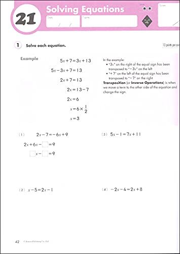 Kumon Algebra-Grades 6-8 (Kumon Middle School Math Workbooks) (Kumon ...