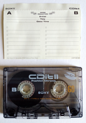 Mc Musicassetta Sony Cdit II Super 60 Chrome Vintage Compact Cassette ...