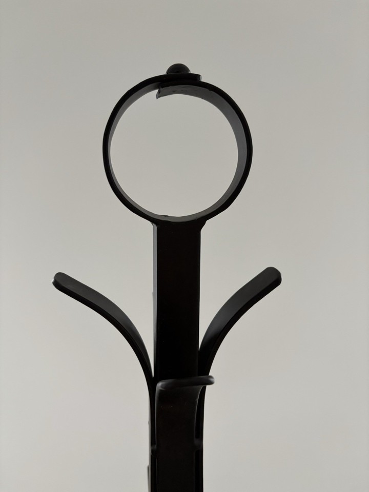 Pottery Barn Vintage Blacksmith Iron Mug Tree Black 19" | eBay