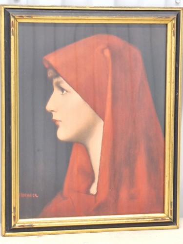 Jean Jacque Henner SAINT FABIOLA OF ROME 9.5x12 Lithograph Framed ...
