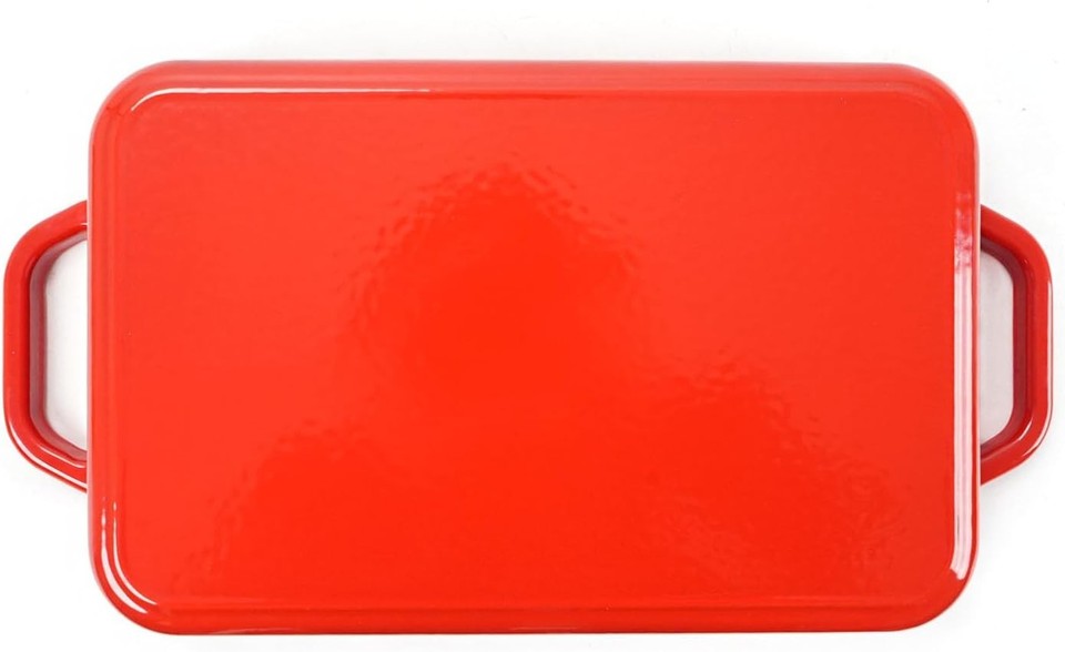 Enameled Cast Iron Rectangle Baking Dish, Baking Pan, Lasagna/Roasting ...