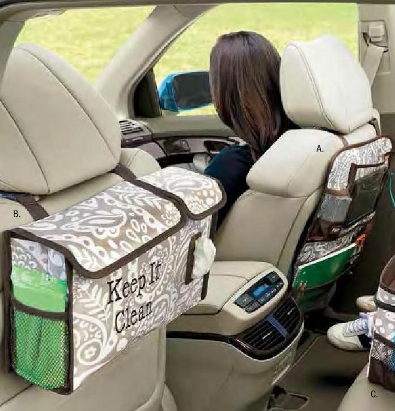 Thirty One Pack N Pull Caddy Car Storage Organizer bag 31 Taupe Playful ...