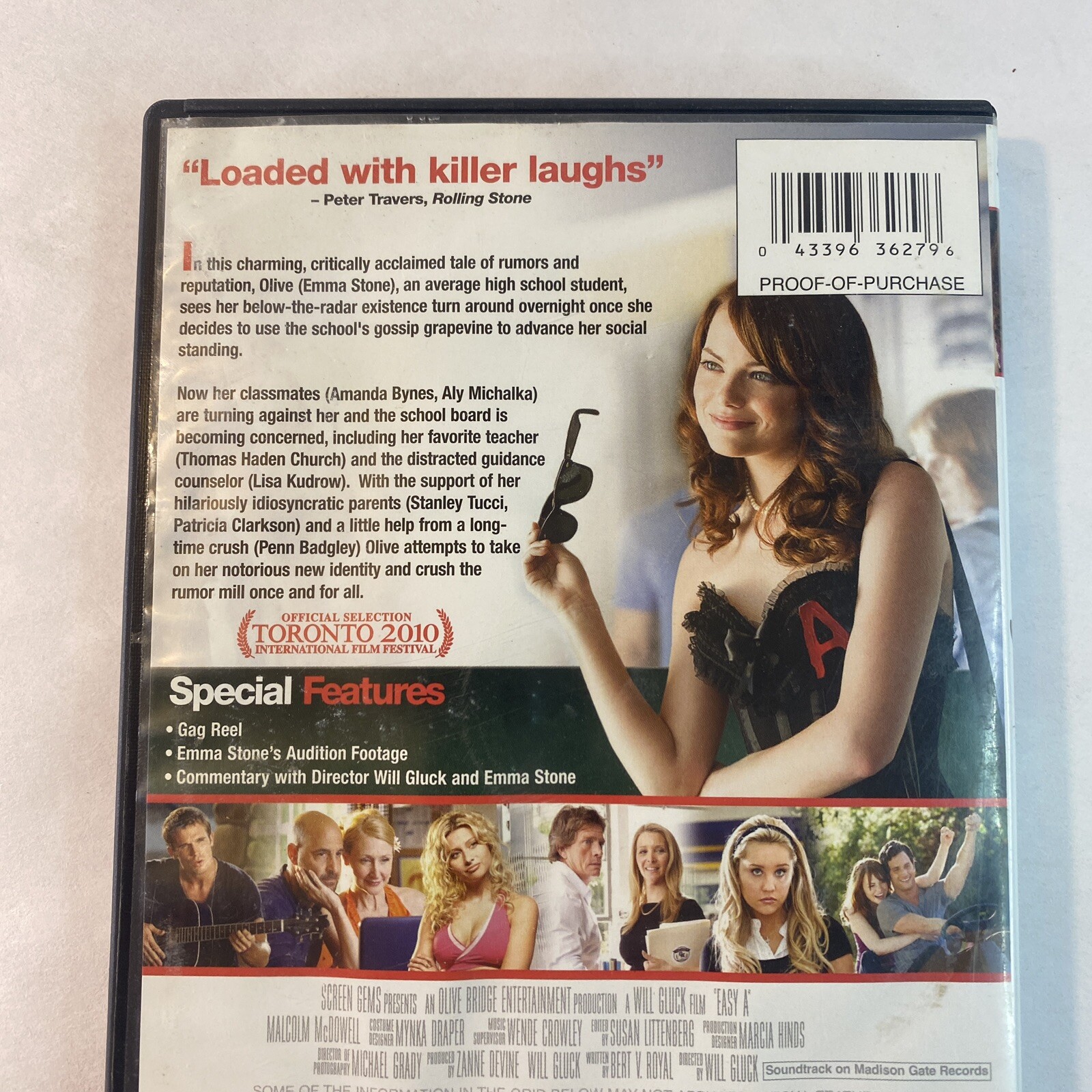 Easy A (DVD, 2010) Emma Stone Amanda Bynes Lisa Kudrow Aly Michalka ...