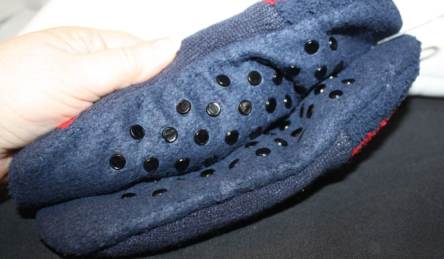 MR. MR BINGLE CHRISTMAS COZY FOOTSIE GRIPPER SLIPPER LINED BLUE SOCKS ...