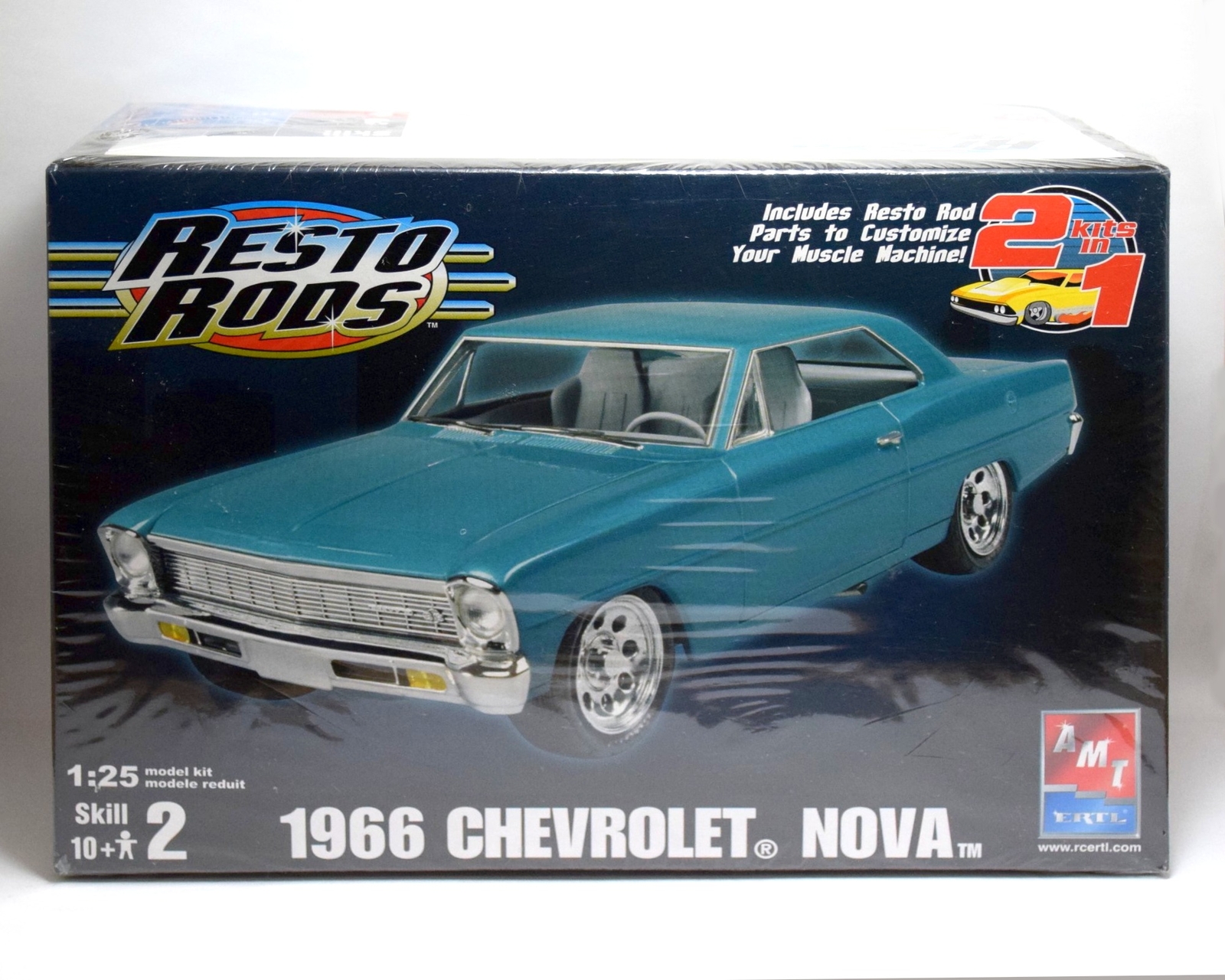 AMT Ertl 38373 1/25 Scale Resto Rods 1966 Chevrolet Nova Plastic Model ...
