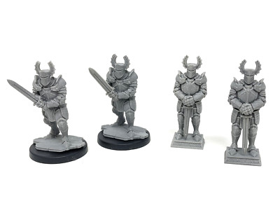 Animated Armor Knight Statue Set Dungeons and Dragons Miniatures DnD ...