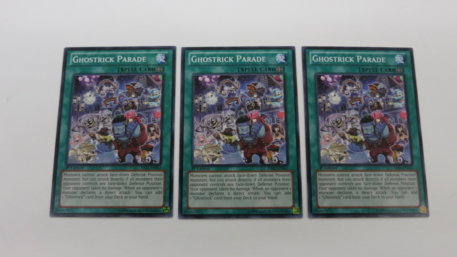 3x GHOSTRICK PARADE SPELL CARD PRIO-EN063 1ST EDITION COMMON YUGIOH NM ...