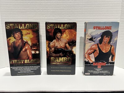 Rambo Vhs Trilogy First Blood, Rambo 2, Rambo 3 | eBay