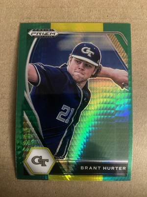 2021 Panini Prizm Draft Picks Brant Hurter Hyper Green & Yellow Prizm # ...