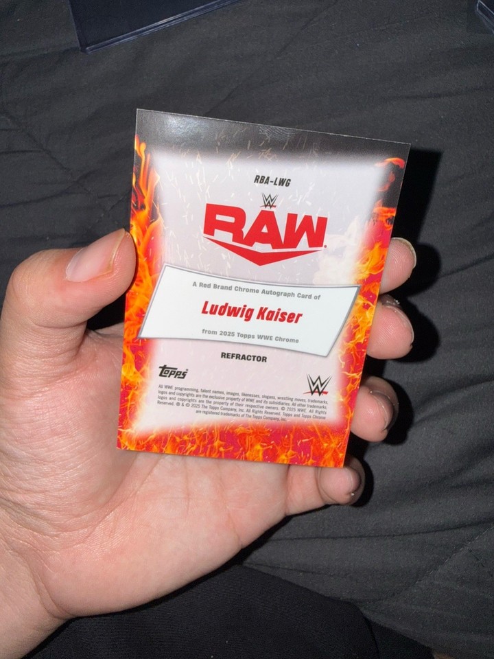 Wwe Topps Chrome Red Raw Signature Ludwig Kaiser /175 | eBay