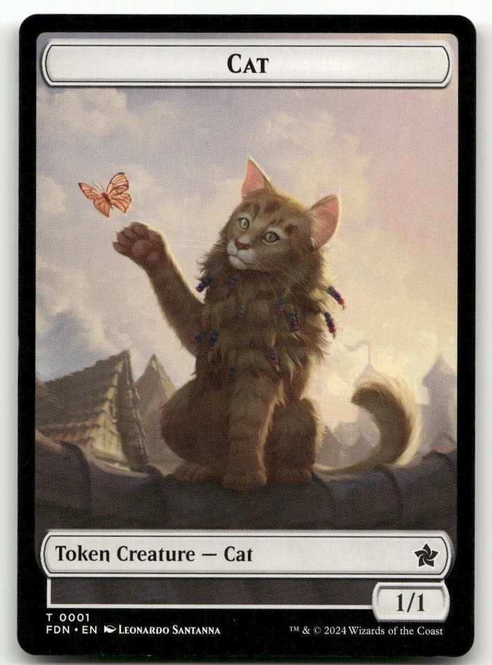 Cat / Cat Doubled-Sided Token 1 // 2 Foundations | eBay