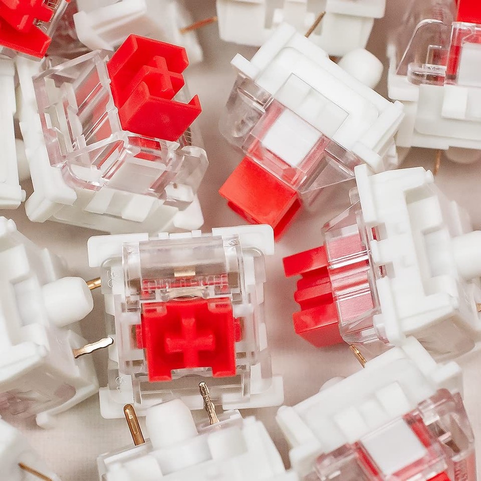 Outemu Red Switches 30-Pack 3-Pin Linear Dustproof RGB Key Switches ...