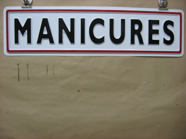 MANICURES Service Sign 3D Embossed Plastic 5x21, Salon Beauty Shop ...