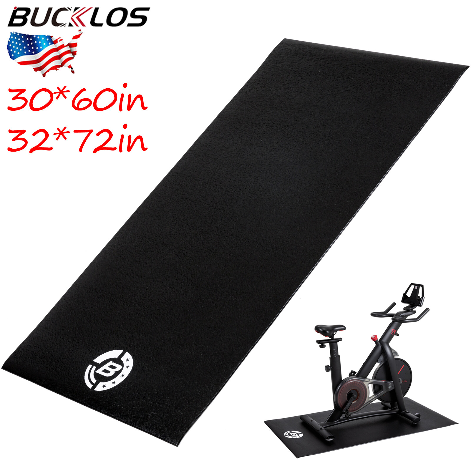 Exercise Treadmill Bike Mat Floor Protector Pad Non-Slip Gym Fitness ...