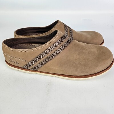 Chaco Harper Slides Slip On Shoes Brown Leather Caribou Comfort Women's ...