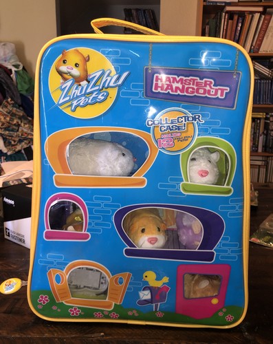 8 Zhu Zhu Pets LOT ZuZu Hamsters w Hamster Hangout case Electronic Toys ...